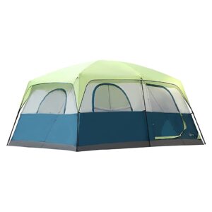 portal 10 person cabin tent,family camping tent easy setup, windproof/2-room/large mesh windows tents with carry bag, family tent for camping/hiking,blue/green