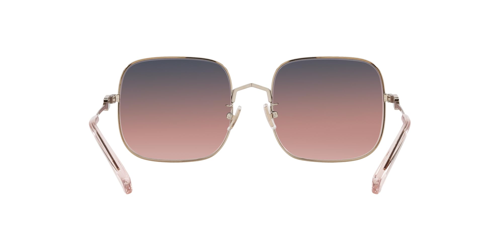 Coach HC7120 Sunglasses, Rose Gold/Navy Pink Peach Gradient, 55 mm