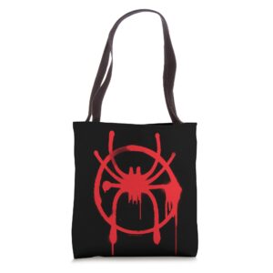 marvel spider-man miles morales icon tote bag