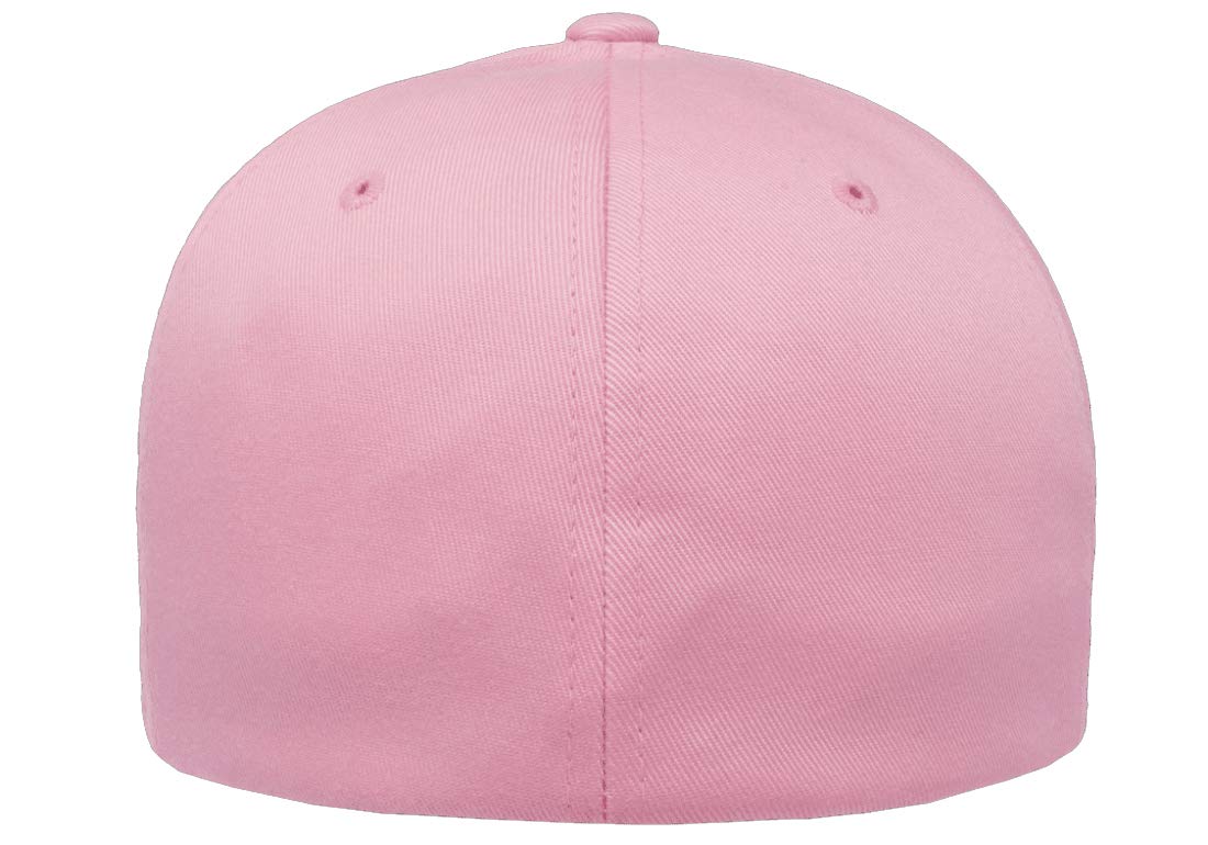 1967 1968 Ford Mustang Coupe Outline Design Flexfit 6277 Athletic Baseball Fitted Hat Cap Pink S/M