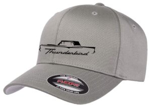 1958 1959 1960 ford thunderbird hardtop outline design flexfit 6277 athletic baseball fitted hat cap grey l/xl