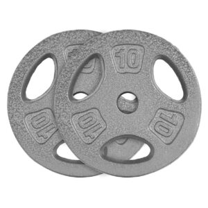 cap barbell cast iron 1" gray standard grip plate for strength training, muscle toning, weight loss & crossfit - multiple choices available