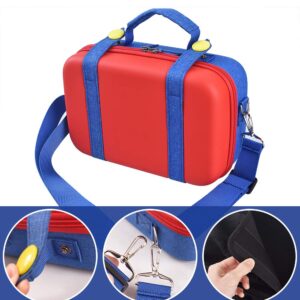 Ravol Carrying Case for Nintendo Switch, Portable Storage Bag for Nintendo Switch Organization - Blue/Red