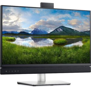 dell 24, hd video conferencing monitor - c2422he with pop-up 5mp ir camera dual 5w integrated speakers and a dedicated microsoft teams button,gray