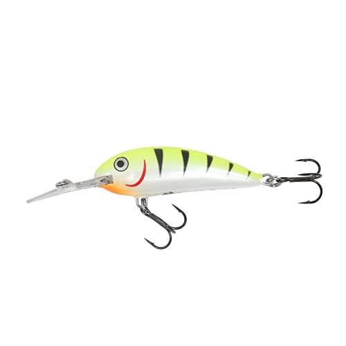 Northland Fishing Tackle Rumble Shad Medium Diving Balsa Crankbait - Freshwater Lures for Bass, Crappie, Walleye, Trout and Many More (Lemon Tiger, 2.25", 3/8 Oz)