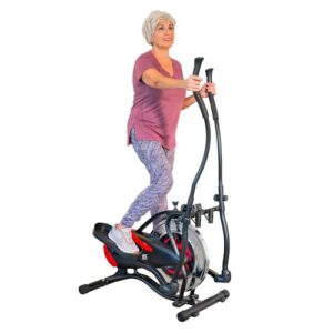 orbitrek elite elliptical machine for home workouts, compact exercise equipment for home use, cardio training machine with variable resistance, compact design, supports upto 300 lbs weight capacity