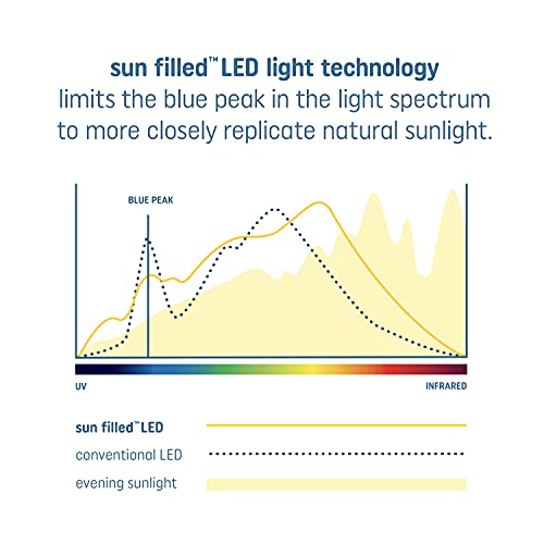 GE Sun Filled LED Light Bulb, 60 Watt, Soft White, A21 (1 Pack)