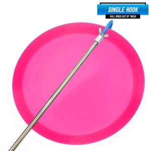 Rogue Iron Sports Disc Golf Retriever Pole Telescoping Disc Golf Accessories Grabber 16 inches to 16ft (Blue, 1, Inches, 1, Inches, 1, Inches, 16.00, Inches, 1, Inches)