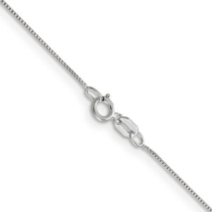 14k White Gold 0.50mm Box Chain Necklace Fine Jewelry For Women Gifts For Her, 24"