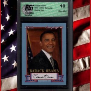 Barack Obama & Joe Biden 2021 Topps Now & HYPE Presidents Rookie Card PGI 10