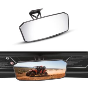 a & utv pro trail rear view mirror, panoramic convex center rearview mirrors for 2017-2024 can am maverick trail sport, traxter, 2021-2024 can-am commander accessories, replace oem # 715003638