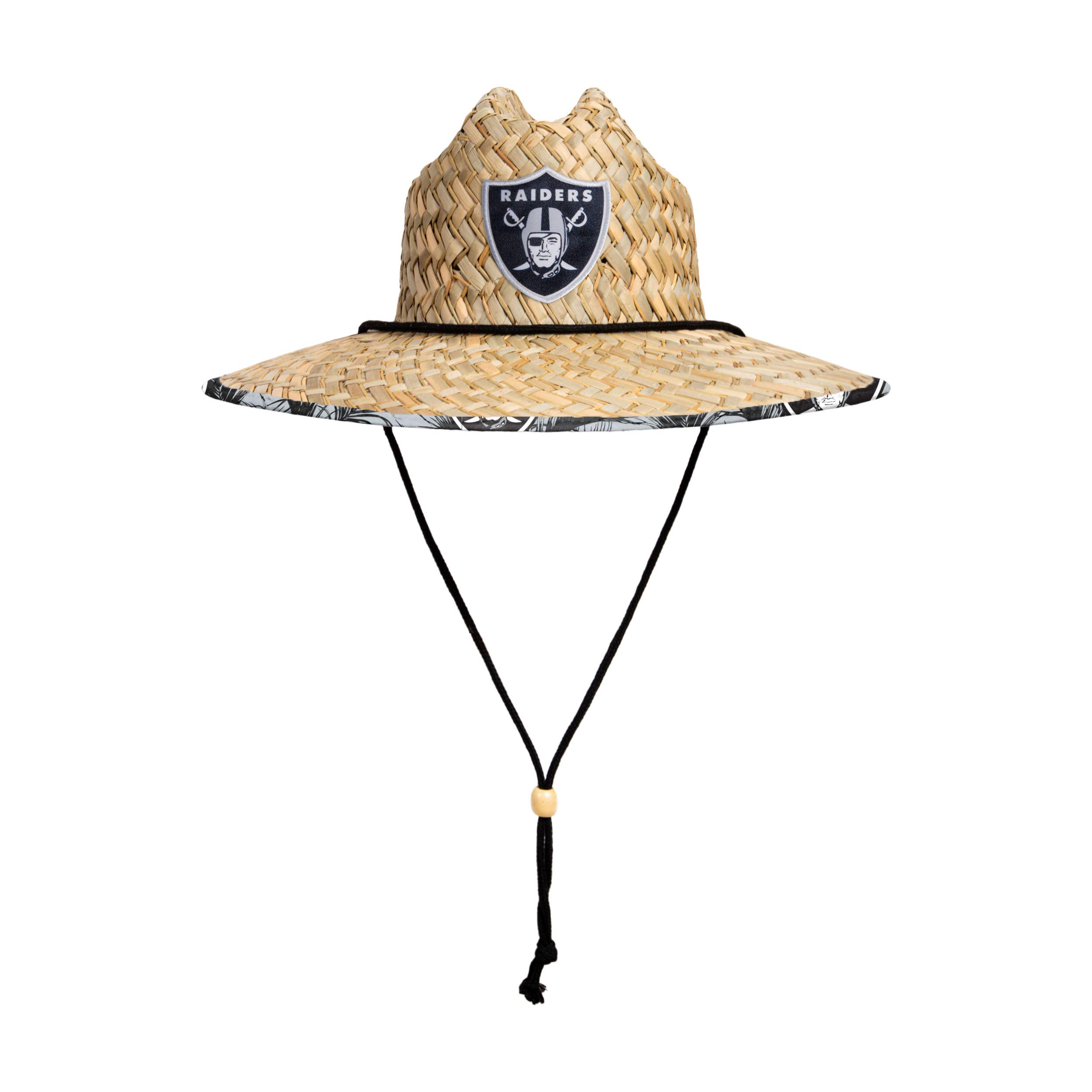 FOCO unisex adult Nfl Team Logo Floral Sun Straw Hat, Team Logo, One Size US