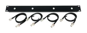 generic 19inch antenna re-location rack mount kit 1u front panel 4 hole ports w/ 4 cables