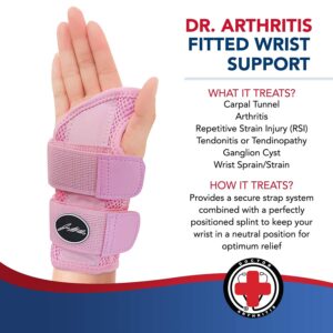 Dr. Arthritis Bundle: Wrist Support (Pink) + Fitted Wrist Support (Pink, Right)