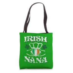 irish nana claddagh ring st. patricks day tote bag