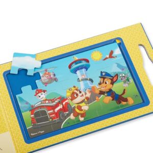 melissa & doug paw patrol take-along magnetic jigsaw puzzles (2 15-piece puzzles) - fsc certified