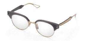 dita dtx 109-01a eyeglasses black iron/white gold w/demo lens 51mm