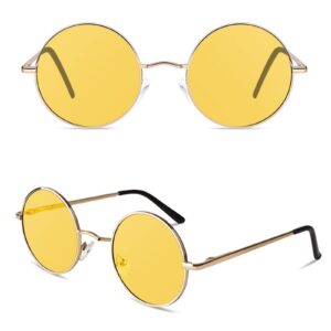 sunier round sunglasses men women shades polarized hippie lennon retro circle uv400 sun glasses