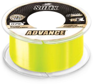 sufix advance monofilament 6 lb neon lime - 330 yds