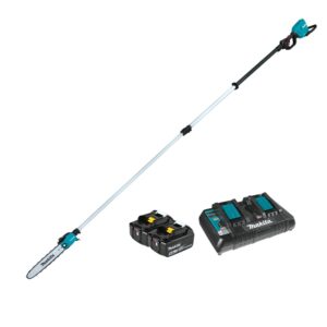 makita xau02ptb 36v (18v x2) lxt® brushless 10" telescoping pole saw kit, 13' length (5.0ah)