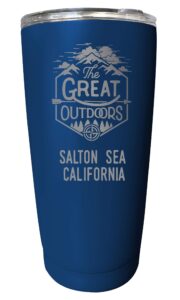 r and r imports salton sea california etched 16 oz stainless steel insulated tumbler outdoor adventure design navy.