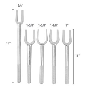 OEMTOOLS 37201 Tie Rod/Ball Joint Separator Set, 5 Piece, Replace Tie Rod, Separate Ball Joints and Pitman Arms, Pickle Fork, Ball Joint Removal Tool