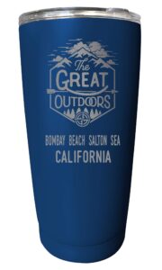 r and r imports bombay beach salton sea california etched 16 oz stainless steel insulated tumbler outdoor adventure design navy.