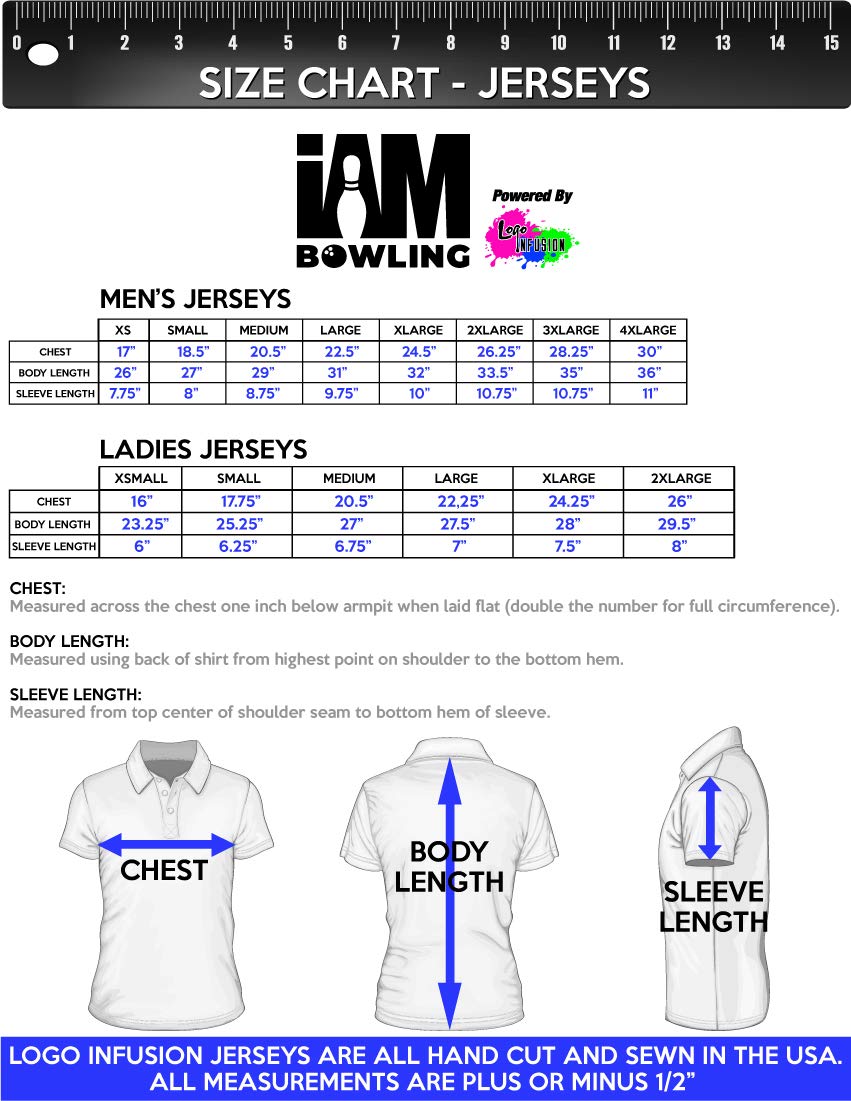 Logo Infusion Dye-Sublimated Bowling Jersey (Sash Collar) - I AM Bowling Fun Design 2012-IAB (Men's XL) Multicolored