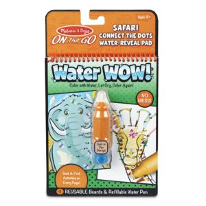 Melissa & Doug On the Go Water Wow! Reusable Water-Reveal Activity Pads, 3pk, Connect The Dots - Vehicles, Farm, Safari, Party Favors, Stocking Stuffers, Travel Toys, Mess Free Coloring Books, Ages 4+