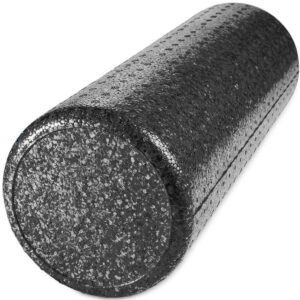 jfit high density foam roller, black, 18-inch