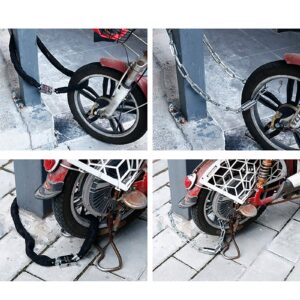 1Pc Stable and Durable Motorcycle Chain Lock Long Door Lock Mountain Bike Chain Lock