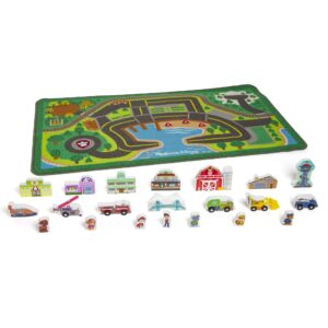 melissa & doug paw patrol activity rug - adventure bay (22 pieces)