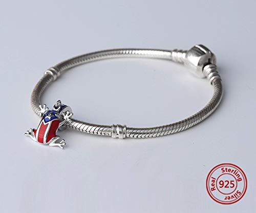 Authentic BOLENVI Puerto Rico Flag Coqui Frog 925 Sterling Silver Pendant Charm For Pandora & Similar Charm Bracelets or Necklaces