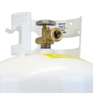 Flame King YSN401b 40 Pound Steel Propane Tank Cylinder with OPD Valve, White