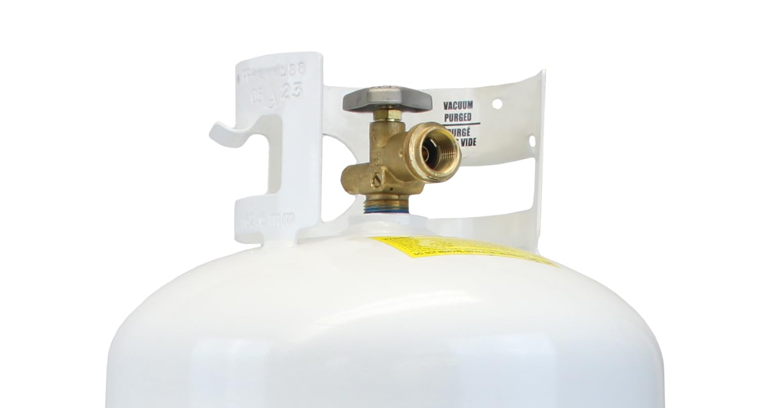 Flame King YSN401b 40 Pound Steel Propane Tank Cylinder with OPD Valve, White