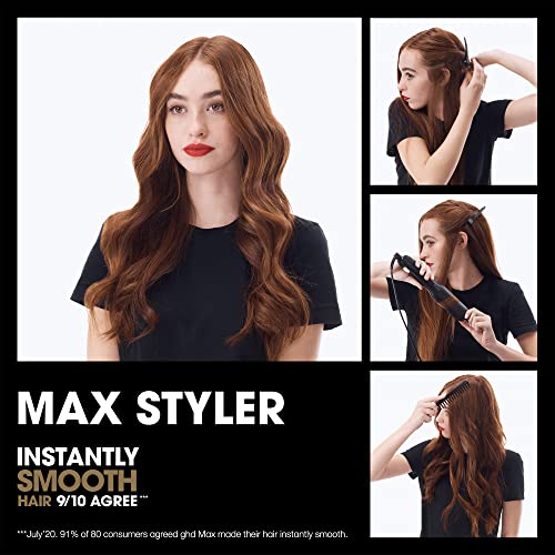 ghd Max Styler ― 2" Flat Iron Hair Straightener, Professional Wide Ceramic Plates Hair Styling Tool for Long, Thick, and Curly Hair ― Black