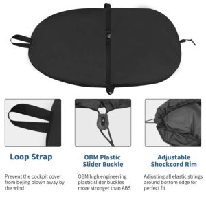 UCEDER Waterproof Oxford Cloth Blocking Kayak Cockpit Cover UV50+ Seal Cockpit Maximum Protection for Your Ocean Cockpit