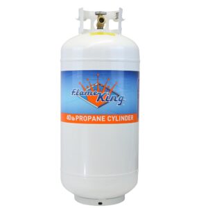 flame king ysn401b 40 pound steel propane tank cylinder with opd valve, white