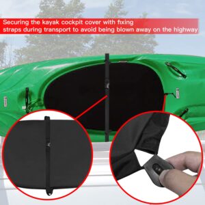 UCEDER Waterproof Oxford Cloth Blocking Kayak Cockpit Cover UV50+ Seal Cockpit Maximum Protection for Your Ocean Cockpit