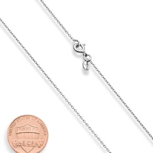 Miabella 925 Sterling Silver or 18Kt Yellow Gold Over Silver Italian 5mm Slide Bead Ball Pendant Necklace for Women Chain Made in Italy (Length 18 Inches, sterling silver)