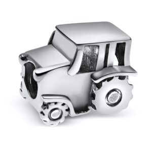 bolenvi farm tractor wboy farmer 925 erling silver pendant charm bead for pandora & similar charm bracelets or necklaces