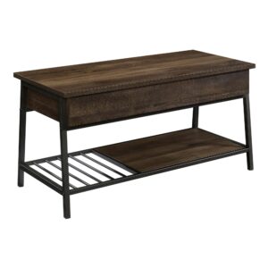 sauder north avenue lift-top coffee table, l: 37.01" x w: 17.01" x h: 18.07", smoked oak finish