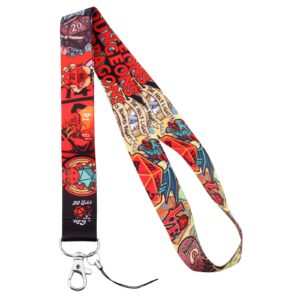 wsnang d&d lanyard id card holder keychain video game gift funny d&d gamer gift geeks gift (d&d id)