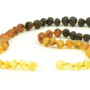 Baltic Amber Necklace - Adult Raw Amber Bead Necklace - Rainbow Pattern Unpolished Amber Beads - Multiple Lengths, Baltic-Amber, baltic-amber