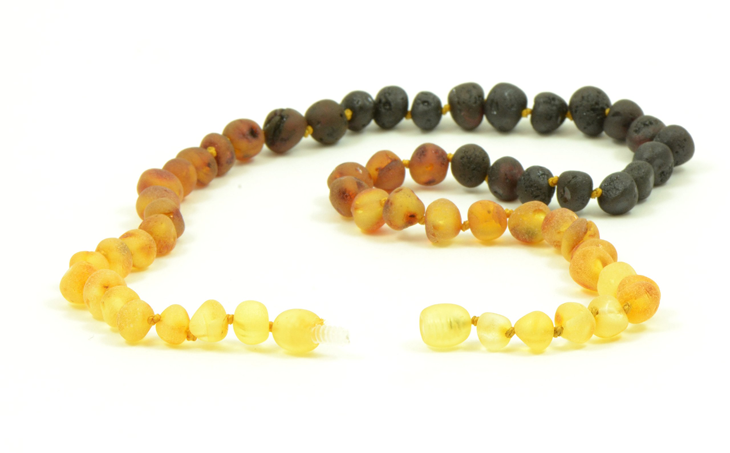 Baltic Amber Necklace - Adult Raw Amber Bead Necklace - Rainbow Pattern Unpolished Amber Beads - Multiple Lengths, Baltic-Amber, baltic-amber