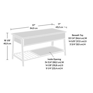 Sauder North Avenue Lift-top Coffee Table, L: 37.01" x W: 17.01" x H: 18.07", Smoked Oak Finish