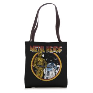 star wars r2-d2 & c-3po metal heads tote bag