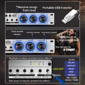 FULODE FX8 III professional KTV digital Pre-stage Effector one-button anti-howling audio processor 4input Echo