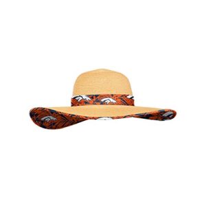 foco denver broncos nfl womens floral straw hat