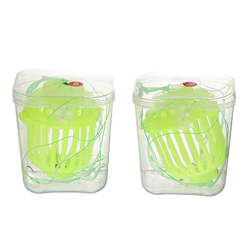 BESPORTBLE 2pcs Fluorescent Explosion Hook Lure Cage Carp Feeder Trap Fishing Hook Bait Feeder Trap Cage Fishing Bait Basket Lure Trap Hook Fishing Bait Hook Carp Fishing Feeder Bait Trap